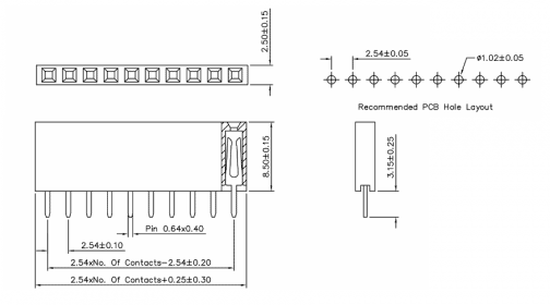Header Pin Socket 1x16 - Einstronic Enterprise